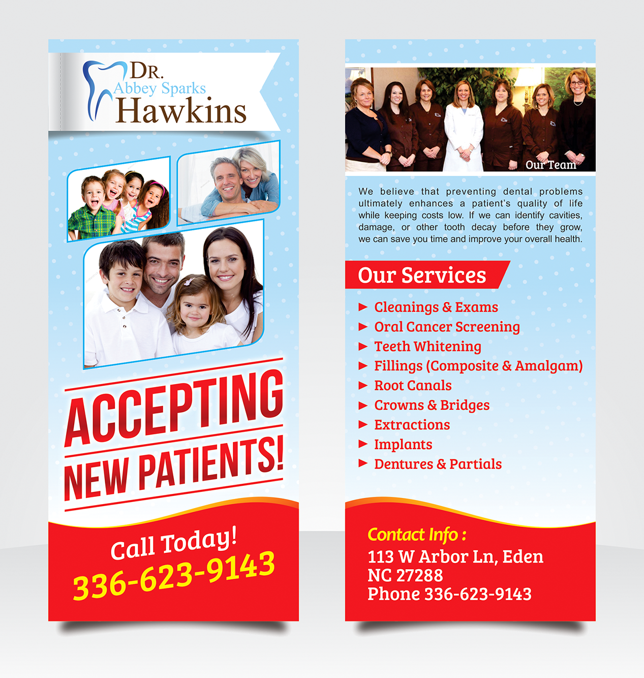 Front Back Pamphlet Brochure 110Designs